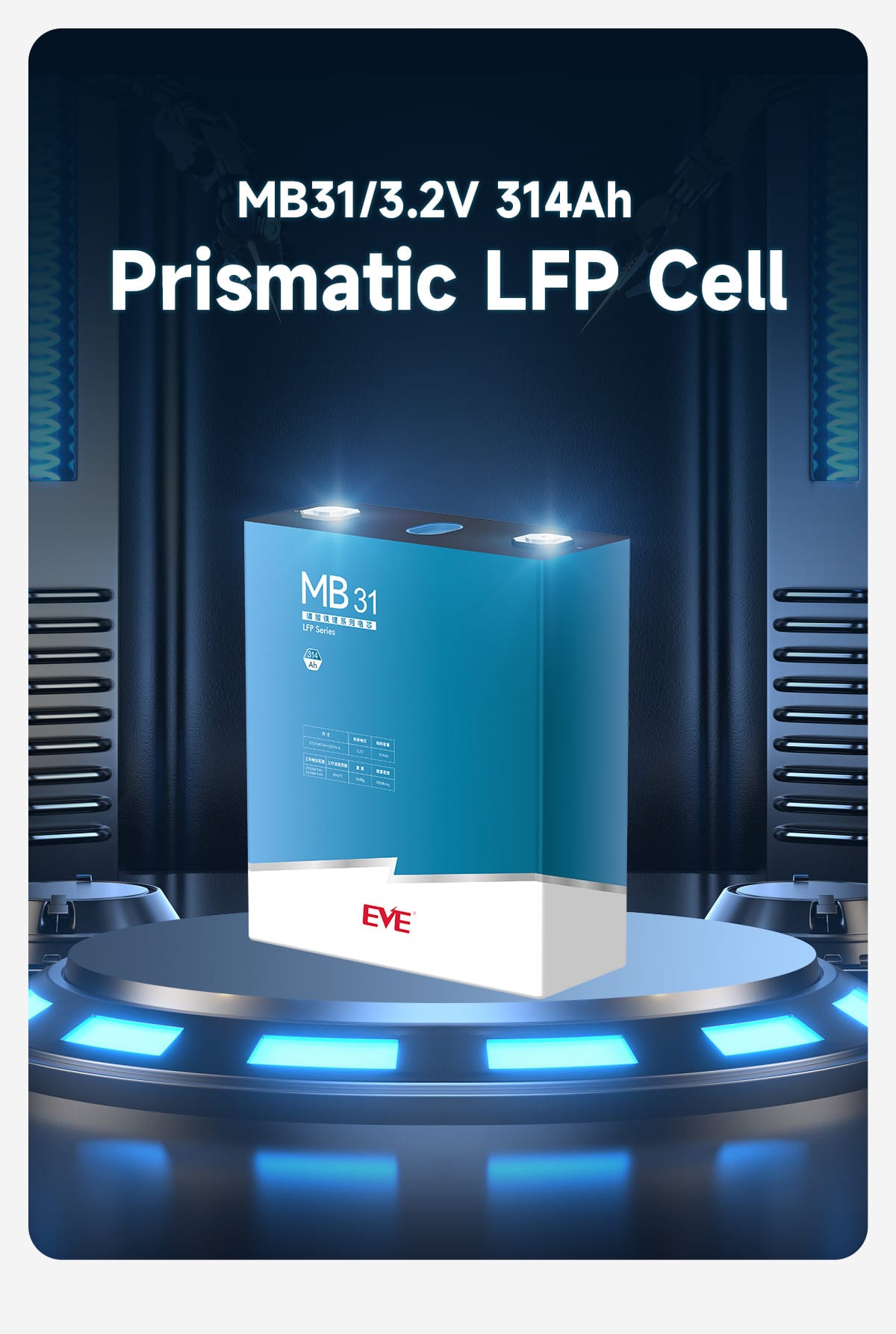 EVE MB31 314AH 3.2v LFP A- Grade » LiFePo4 Australia
